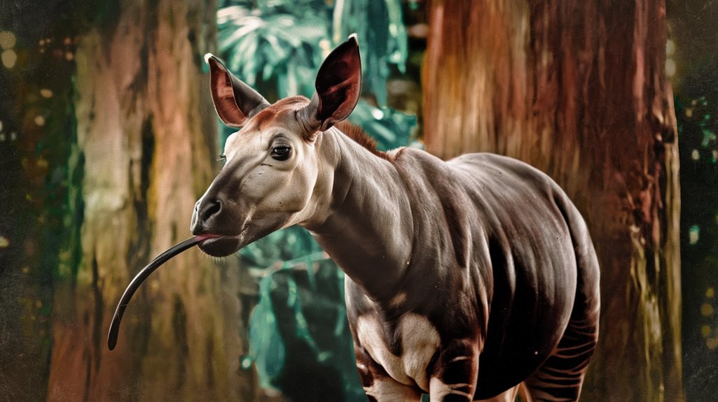 Okapis Have Tongues Long Enough to Wash Their Eyelids